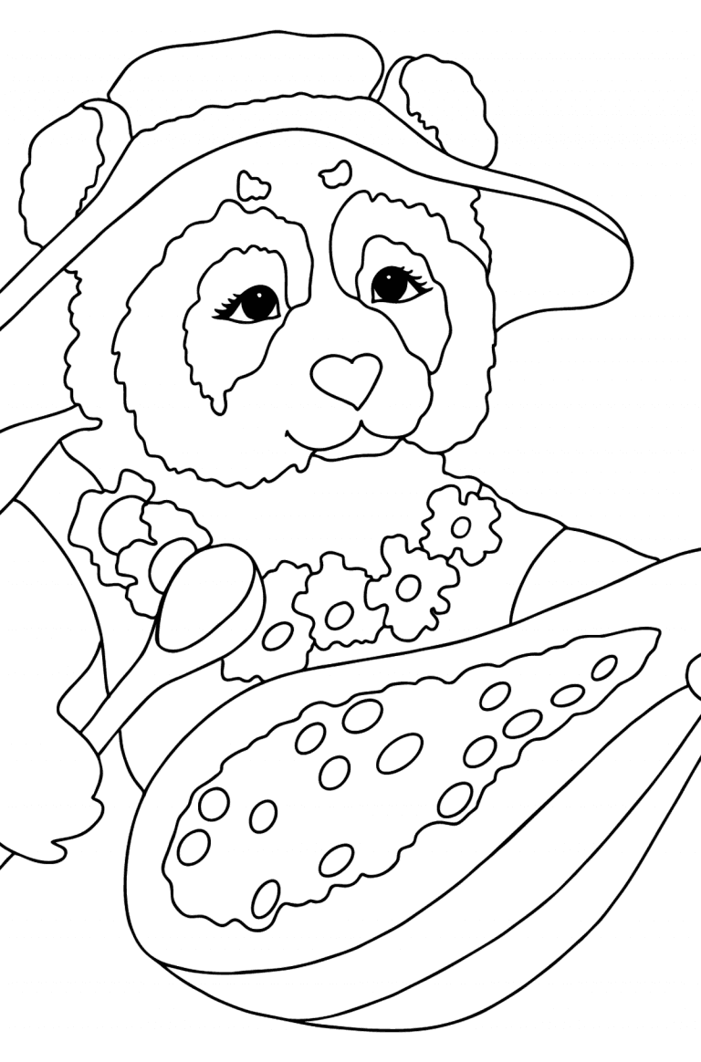 Desene de colorat panda ♥ Descărcați, imprimați, online!