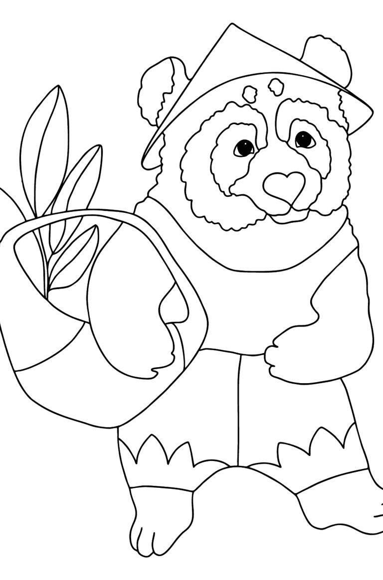 Desene de colorat panda ♥ Descărcați, imprimați, online!