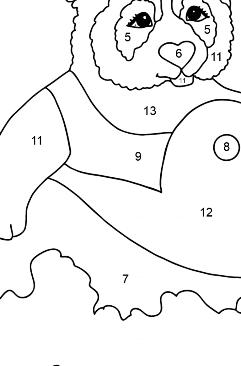 Amusing Panda (Difficult) coloring page ♥ Online and Print for Free!