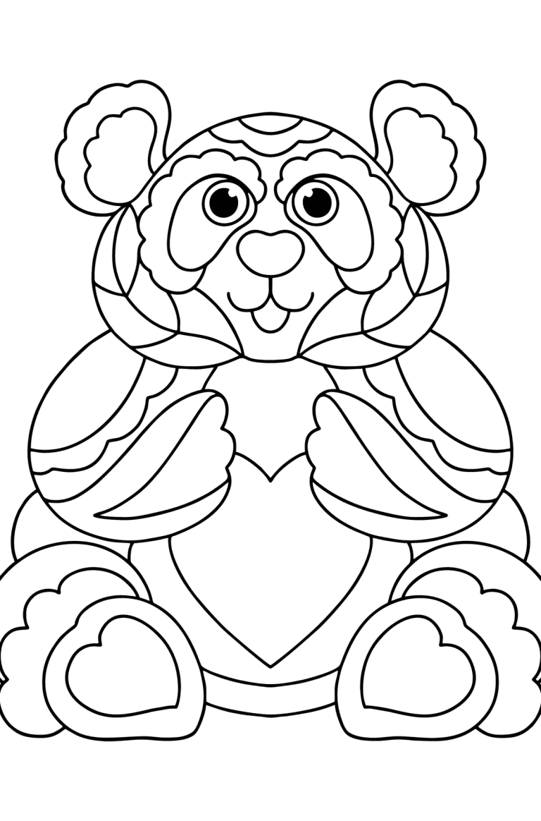 Omalovánky panda ♥ Stáhnout, vytisknout, online pro děti!
