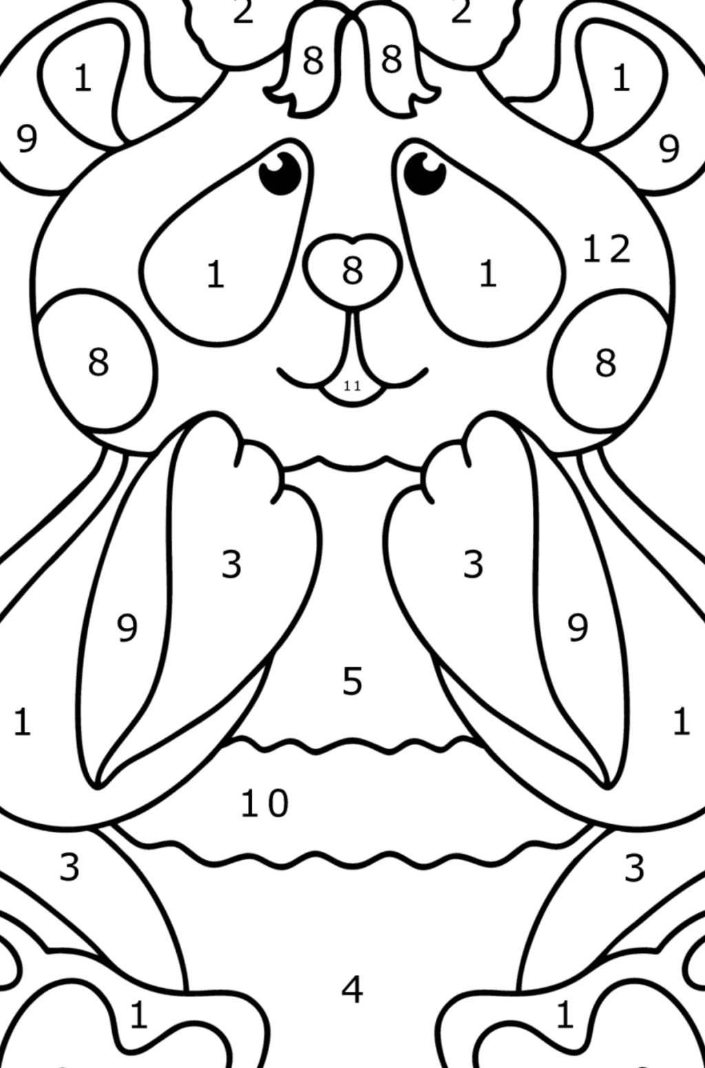 Panda baby coloring page ♥ Online and Print for Free!