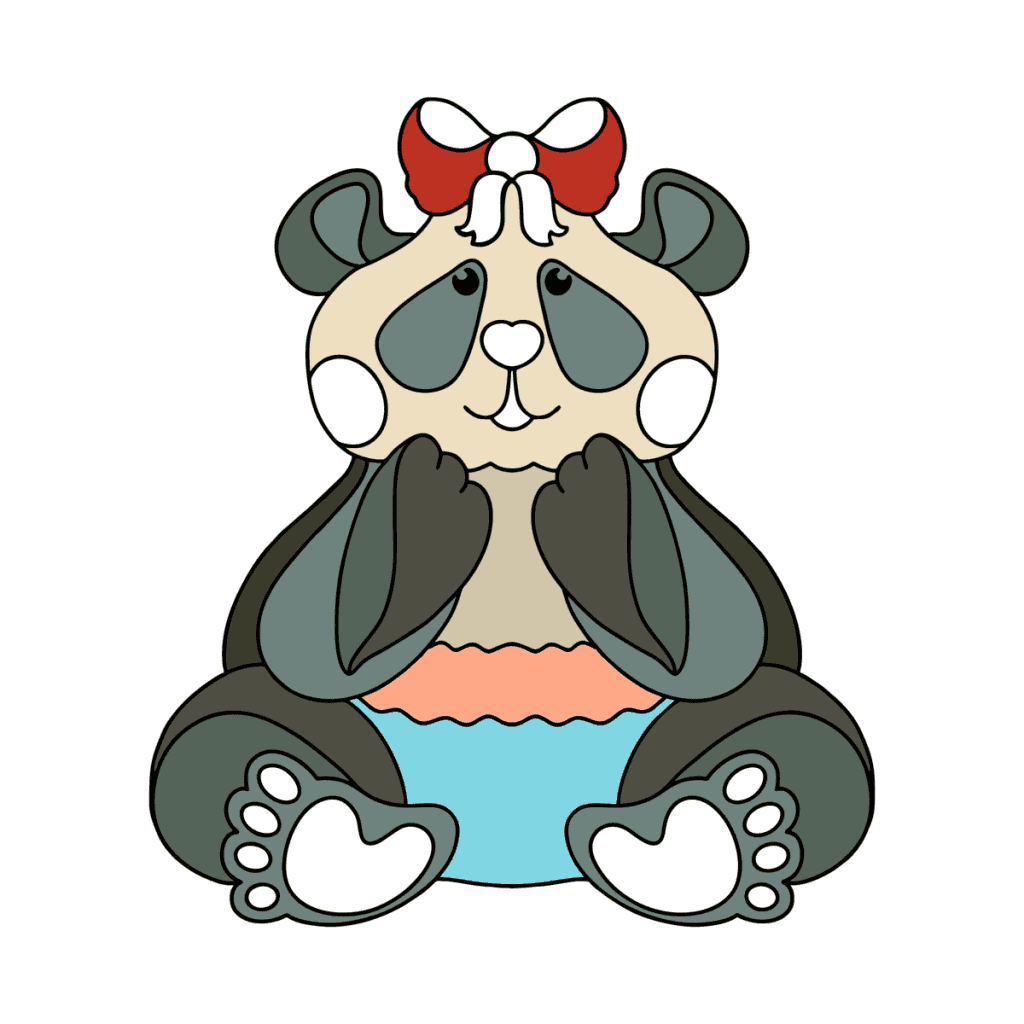 Tegninger til farvelægning Panda - Hent, print, online!