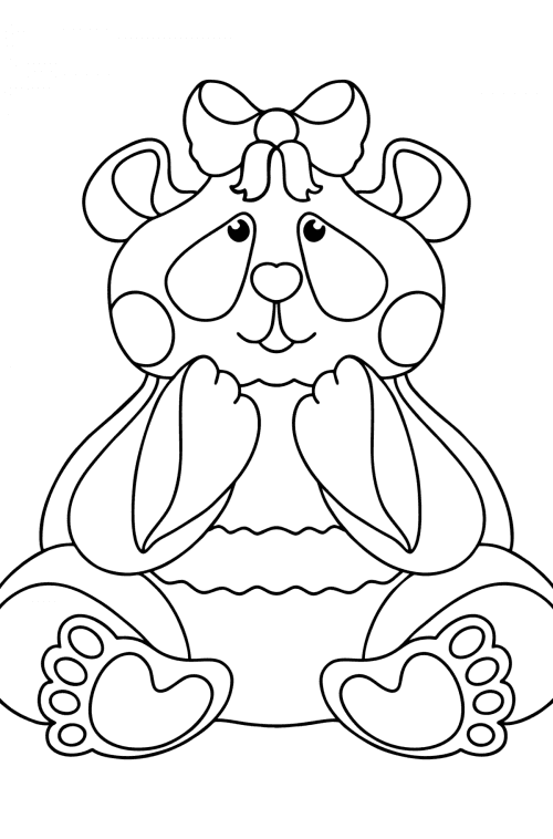 Desene de colorat panda ♥ Descărcați, imprimați, online!