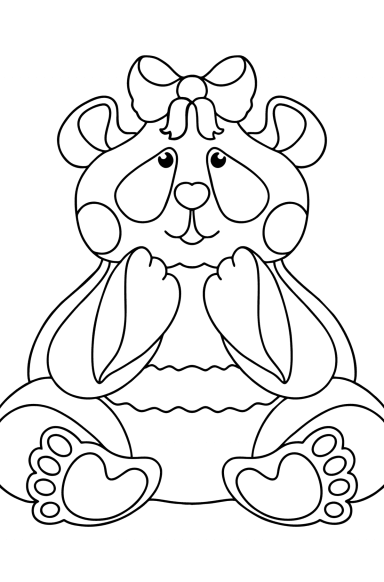 Tegninger til farvelægning Panda - Hent, print, online!