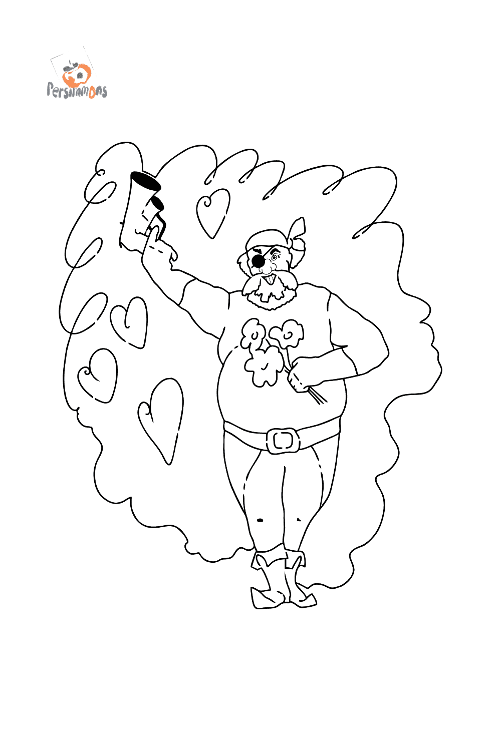 Coloring Page - A Pirate with Flowers - Print fo free!