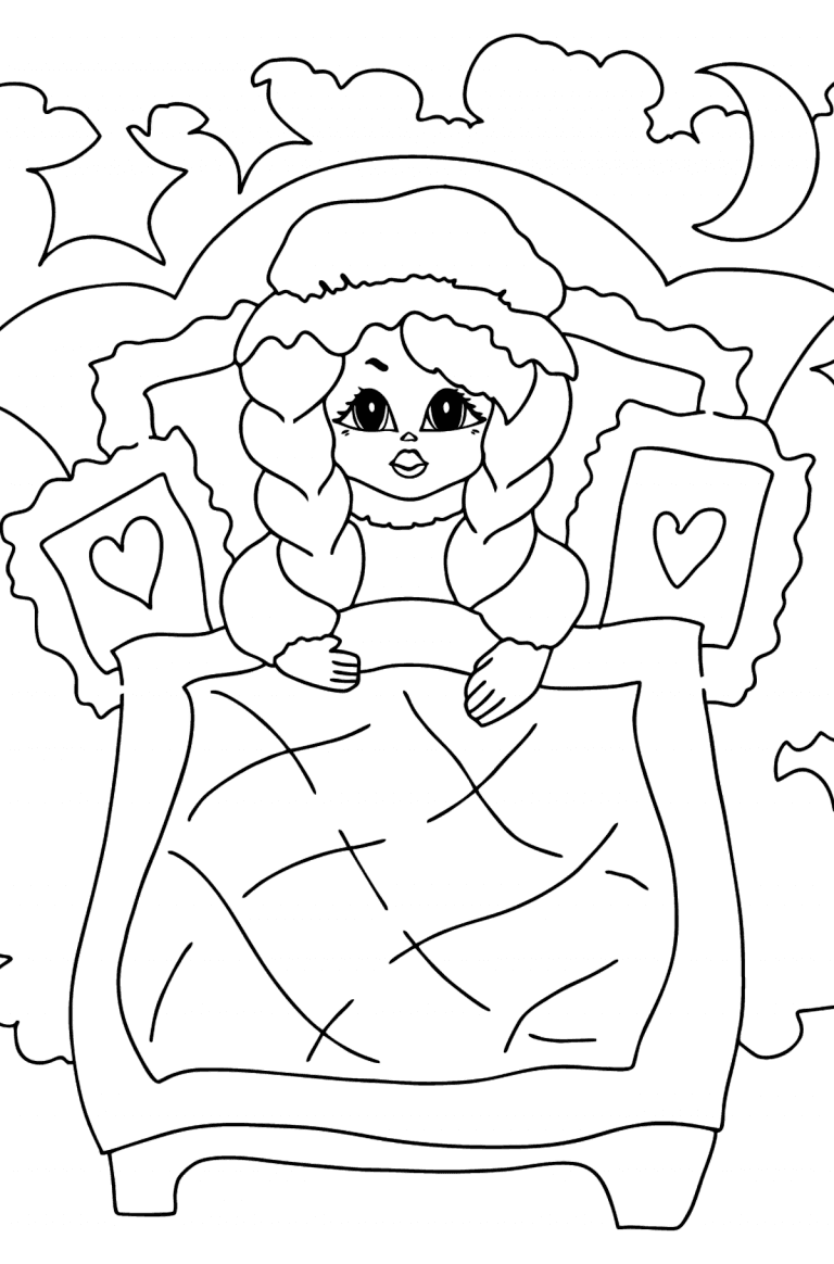 Mewarnai gambar putri - Unduh, cetak, online untuk anak-anak!