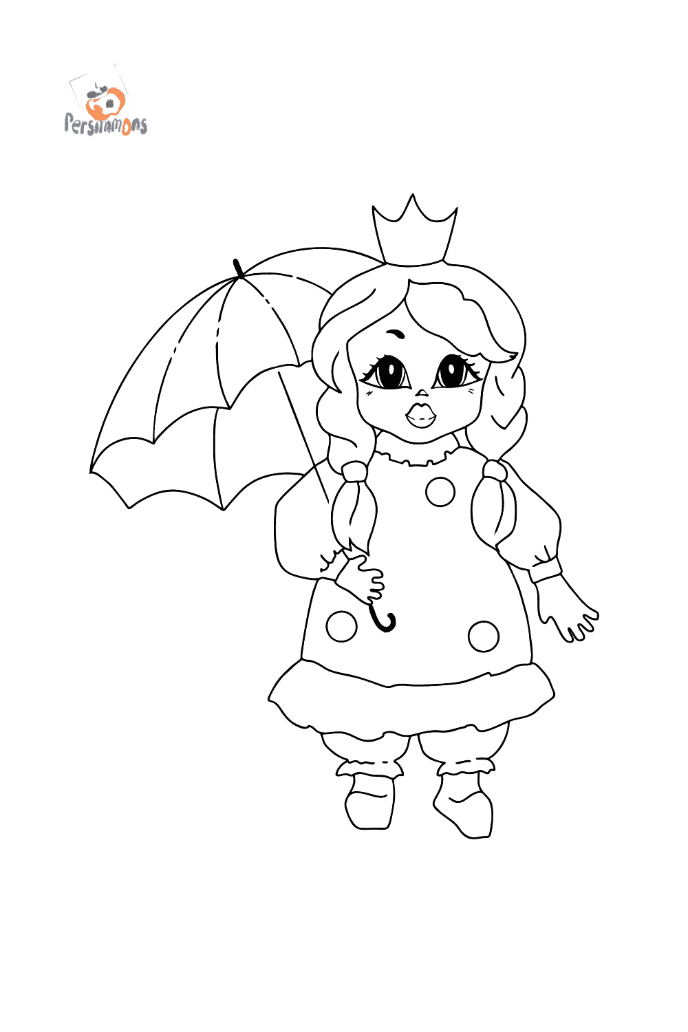 Funny princess coloring page ♥ Online and Print for Free!