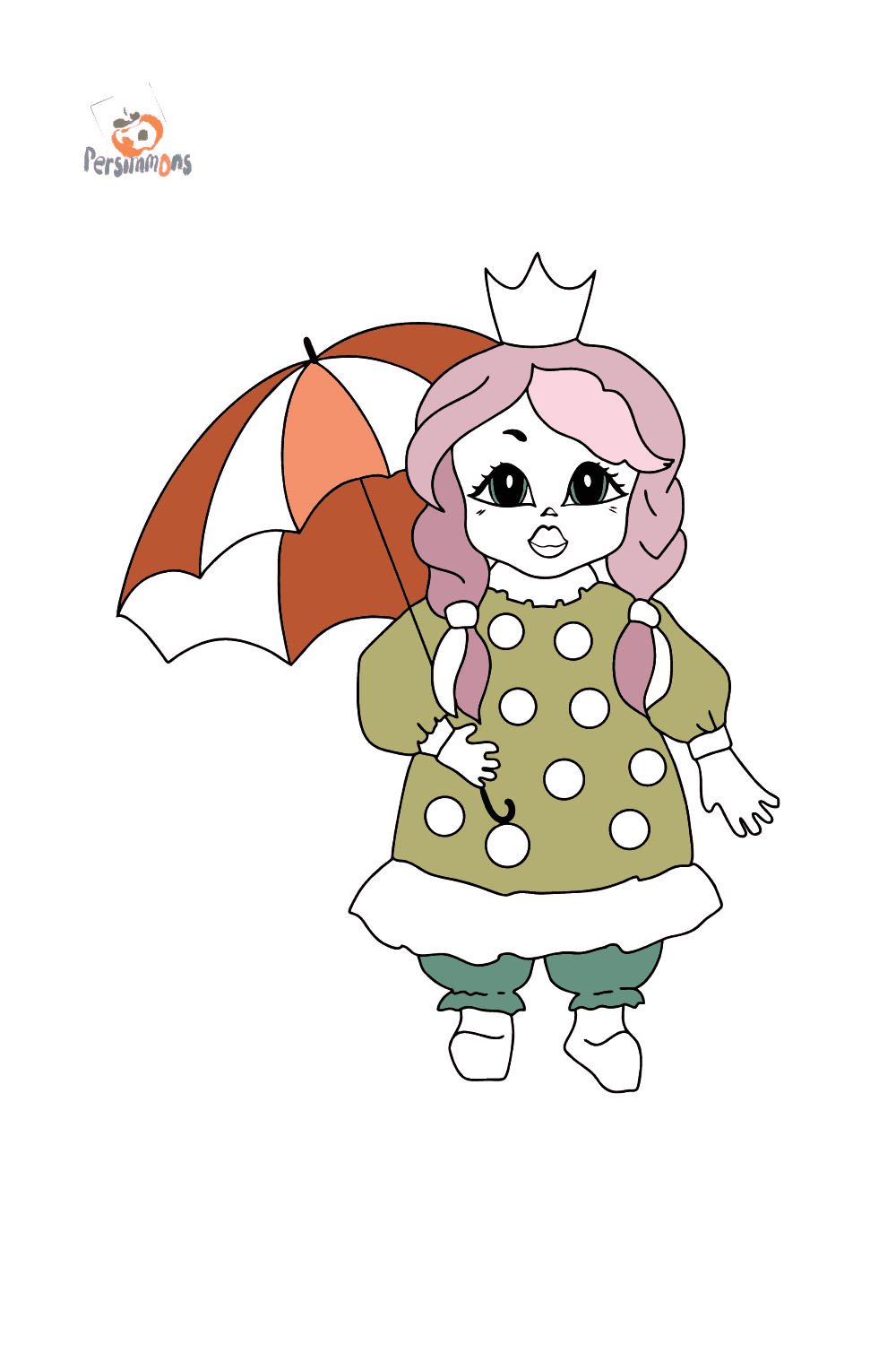 Funny princess coloring page (difficult) ♥ Online and Print for Free!