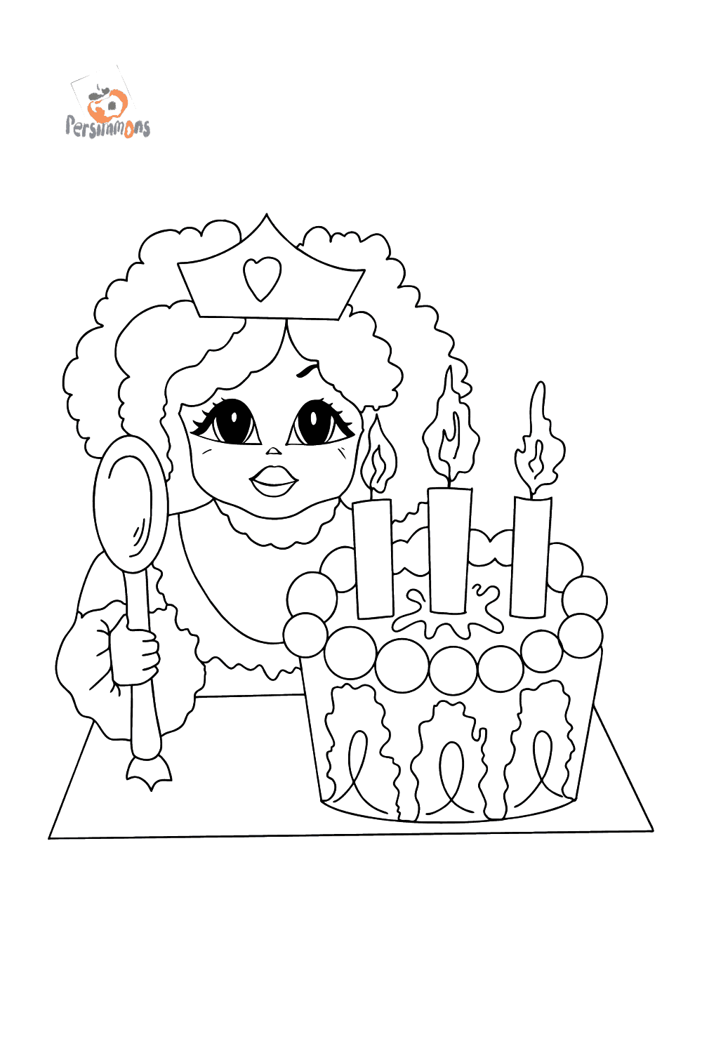 Romantic princess coloring page (difficult) ♥ Online and Print!