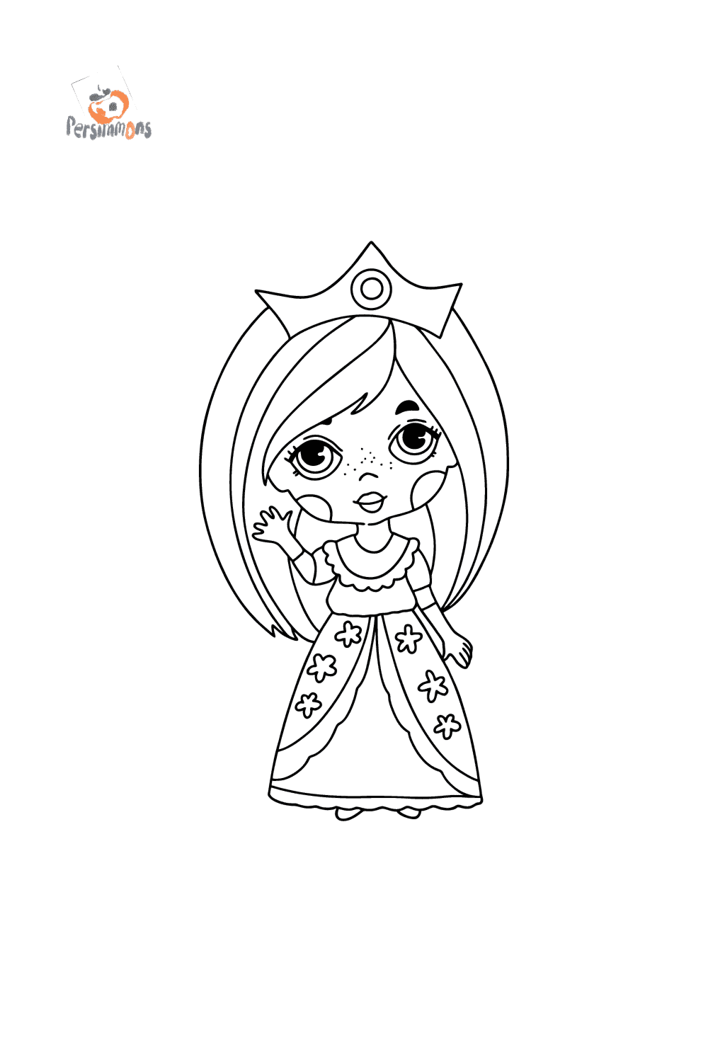 Boyama sayfası Kahve prensesi | Coloring-for-Kids.com