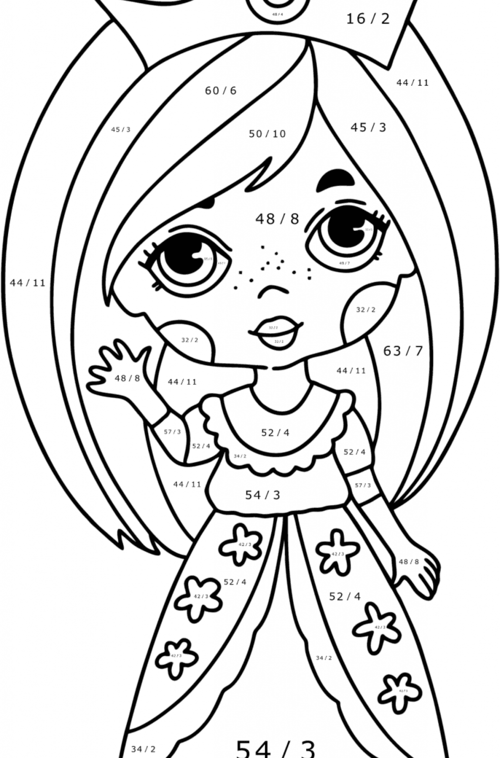 Coffee princess сoloring page ♥ Online and Print for Free!