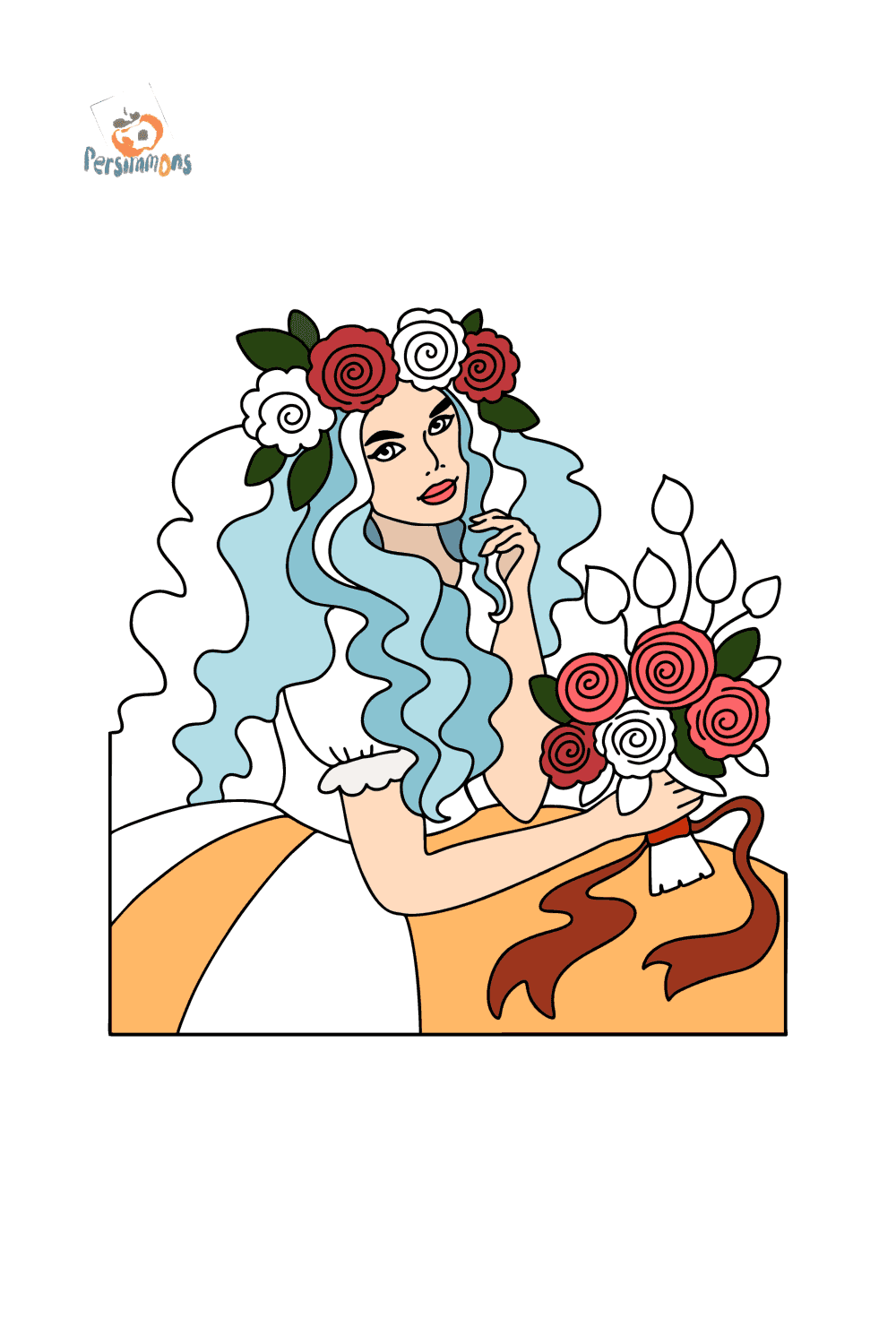 Mewarnai gambar Putri bunga - Online dan Cetak Gratis!