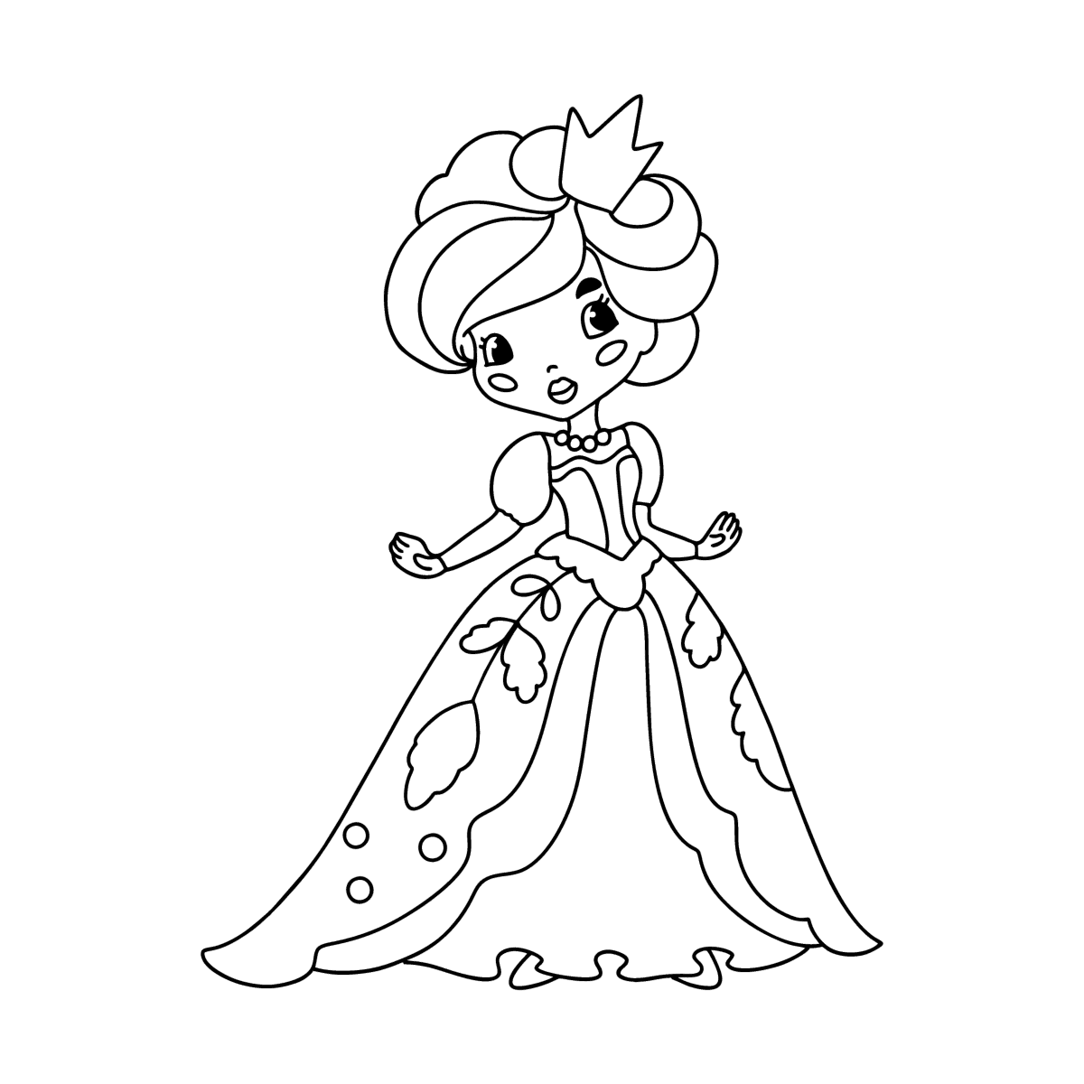 Forest princess сoloring page ♥ Online and Print for Free!