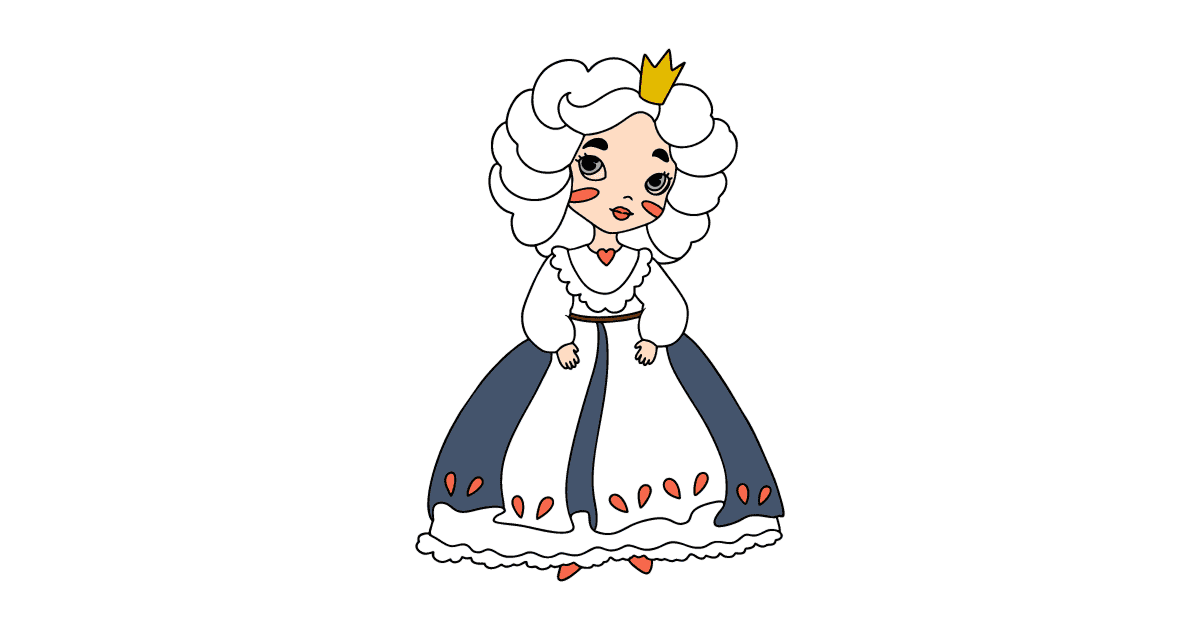 Kind princess сoloring page ♥ Online and Print for Free!