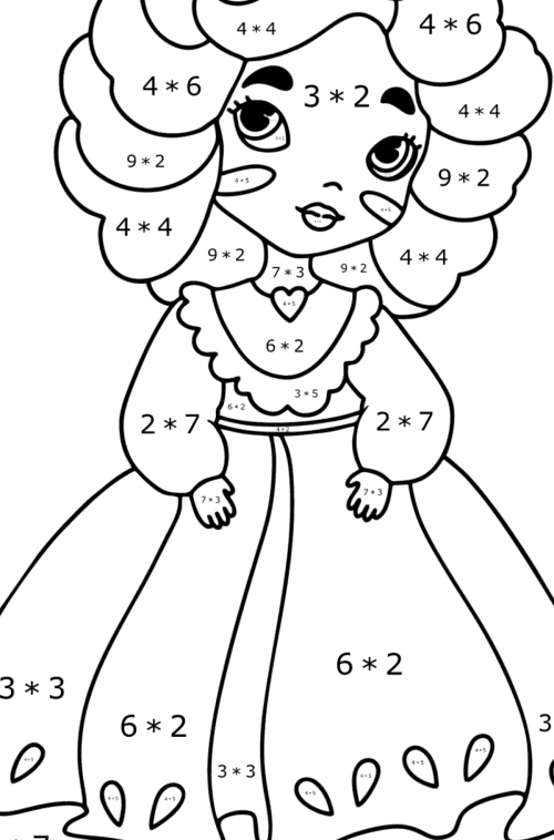 Kind princess сoloring page ♥ Online and Print for Free!