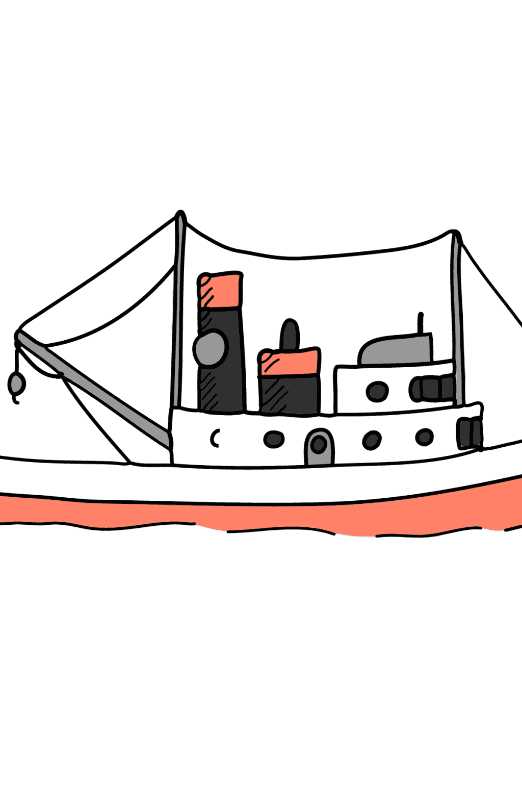 Un Yate para Colorear En Línea ♥ Gratis