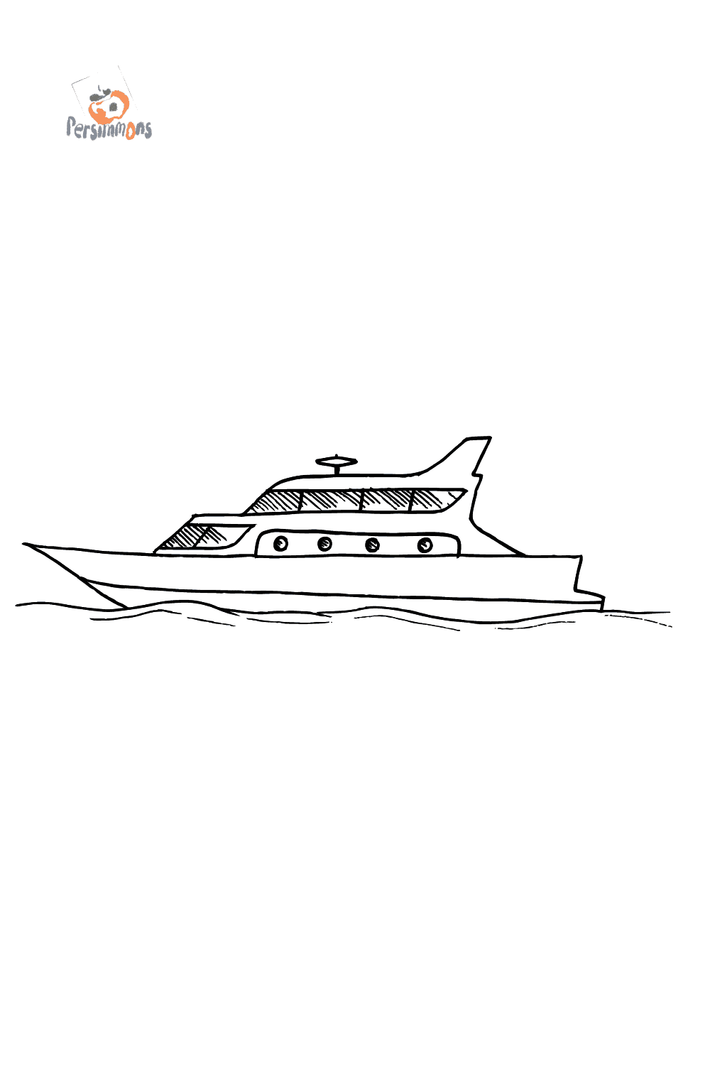 Dibujo de yate para colorear ♥ Imprime y Colorea en Línea Gratis