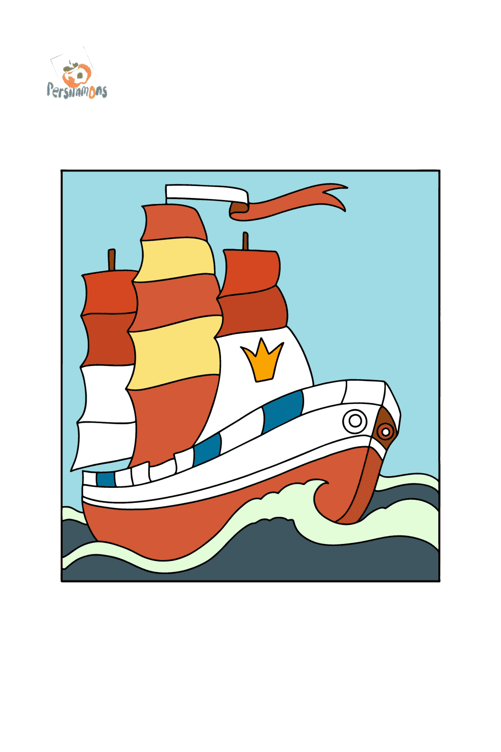 Ship with sails сoloring page ♥ Online and Print for Free!