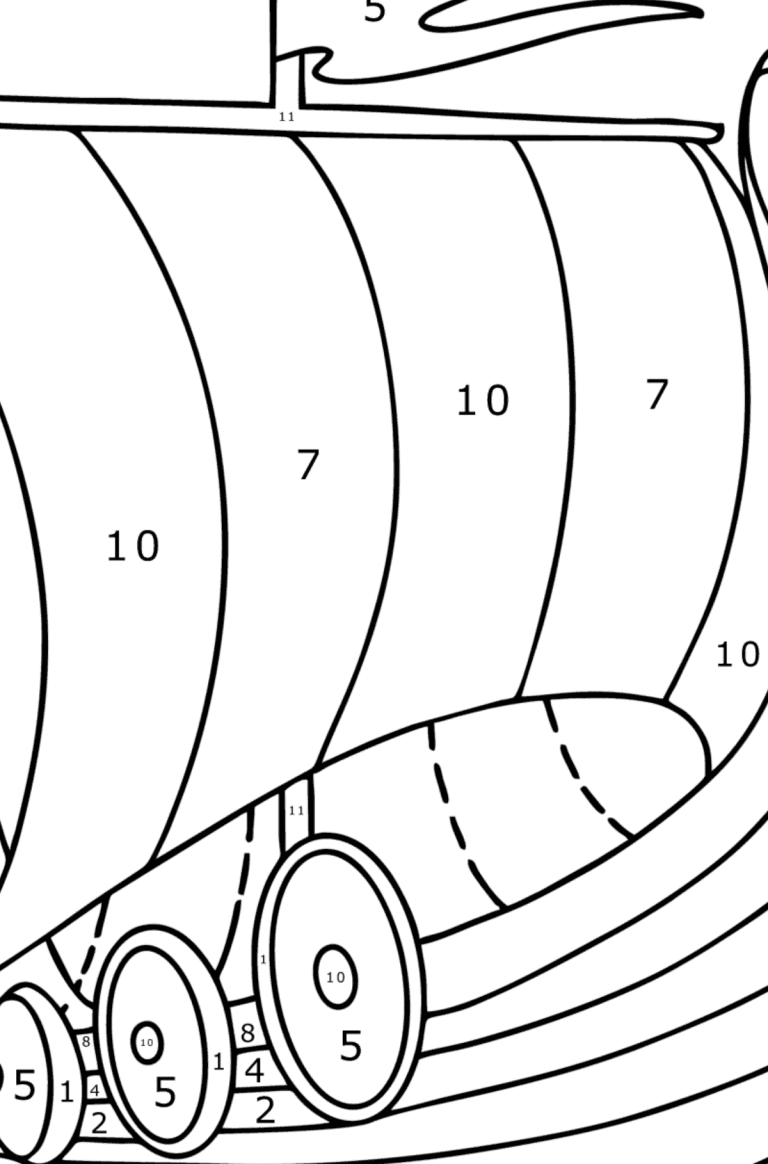 Viking ship сoloring page ♥ Online and Print for Free!