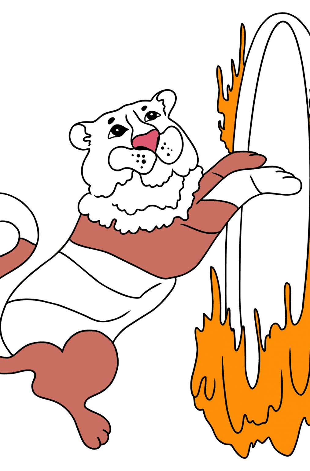 download-coloring-page-a-tiger-on-a-fancy-scooter