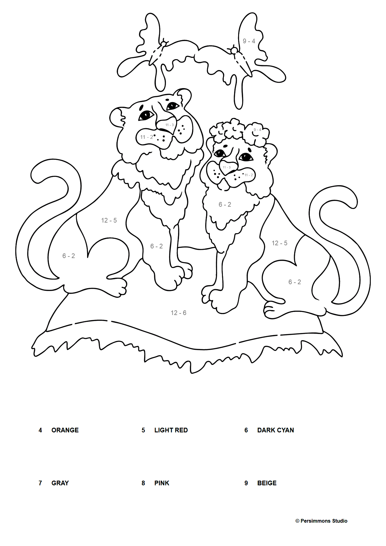 Coloring Page - A Tiger with a Tigress - Print fo free!