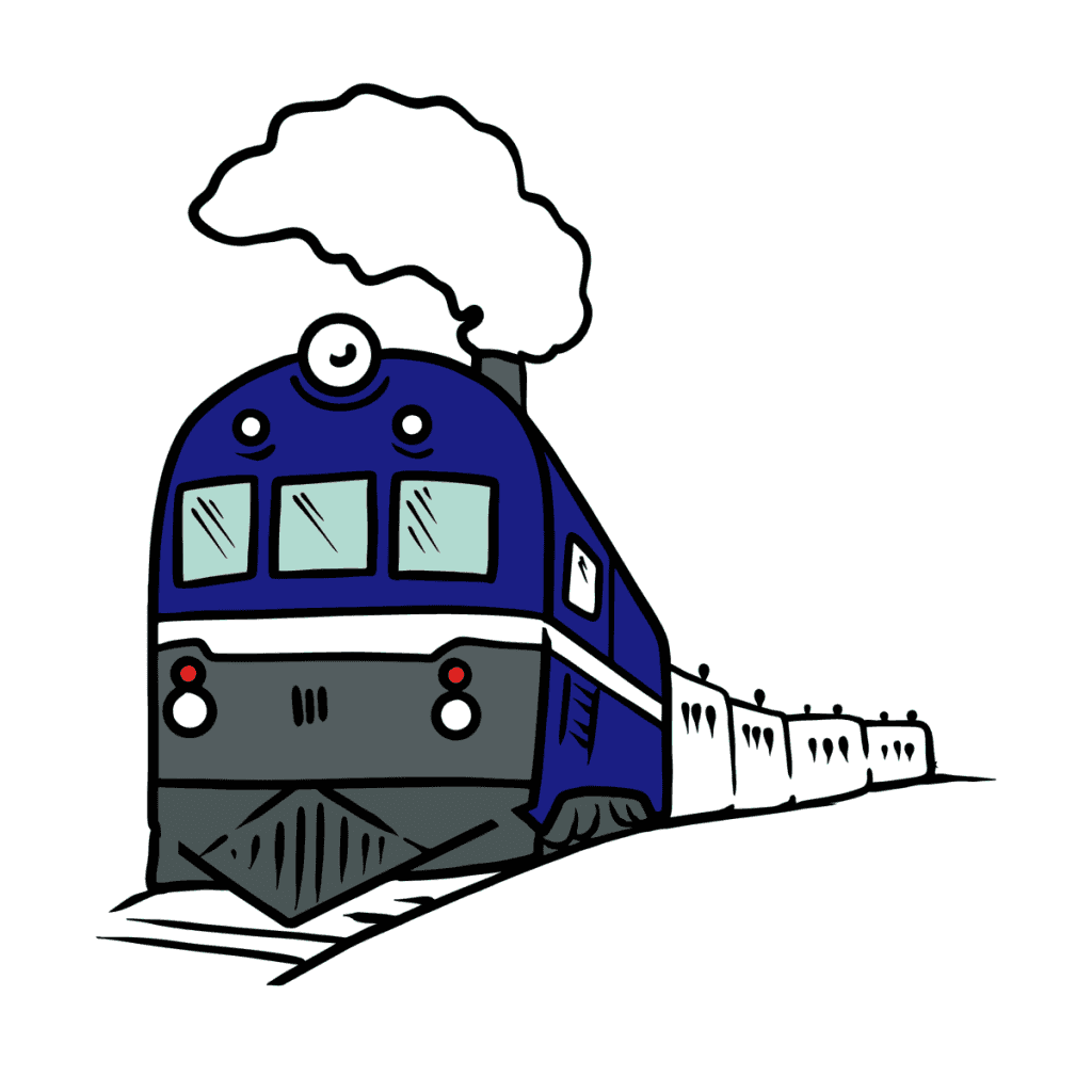 Desene de colorat tren ♥ Descărcați, imprimați, online!