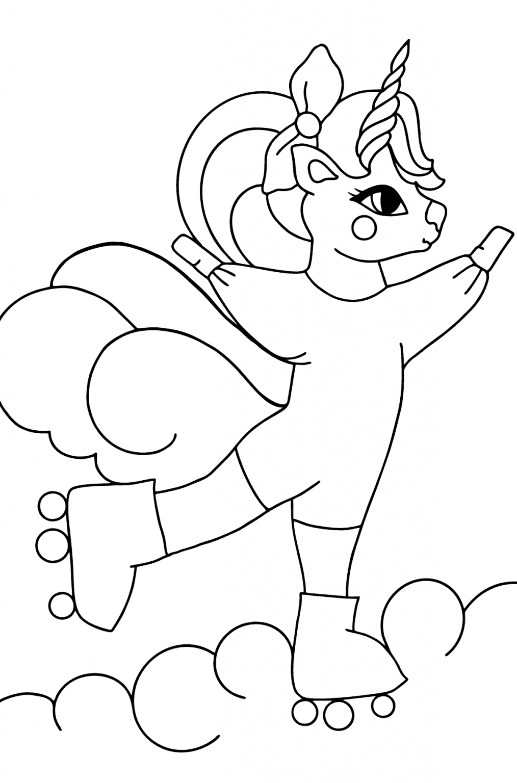 Coloring page funny Unicorn ♥ Online and Print for Free!