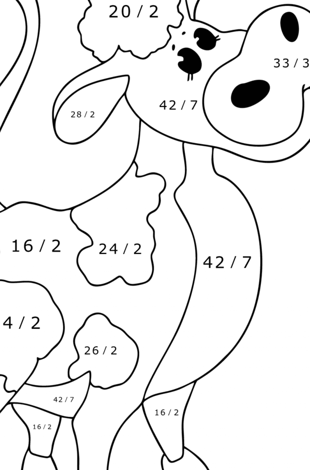 Baby cow coloring pages ♥ Online and Print for Free!