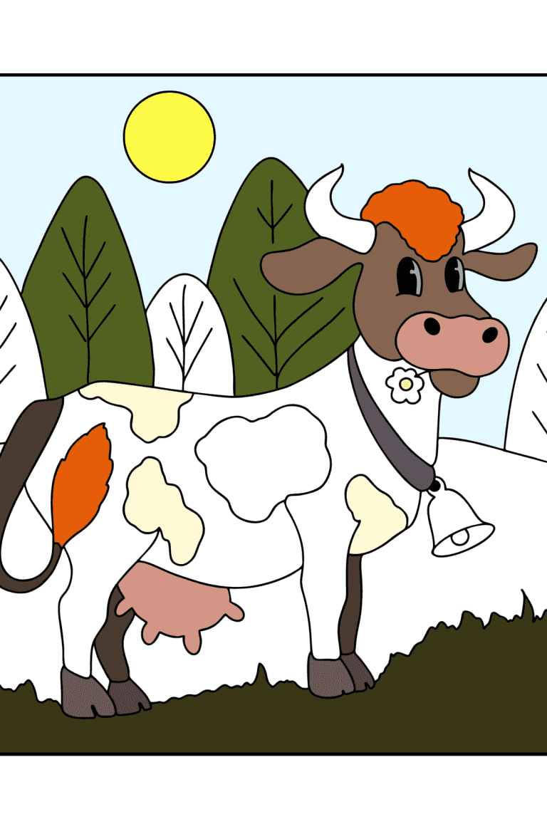 Funny cow coloring page ♥ Online and Print for Free!