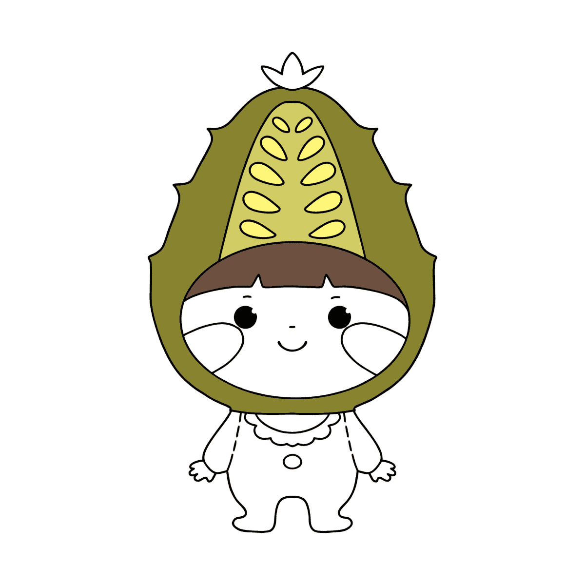 Cucumber suit сoloring page ♥ Online and Print for Free!