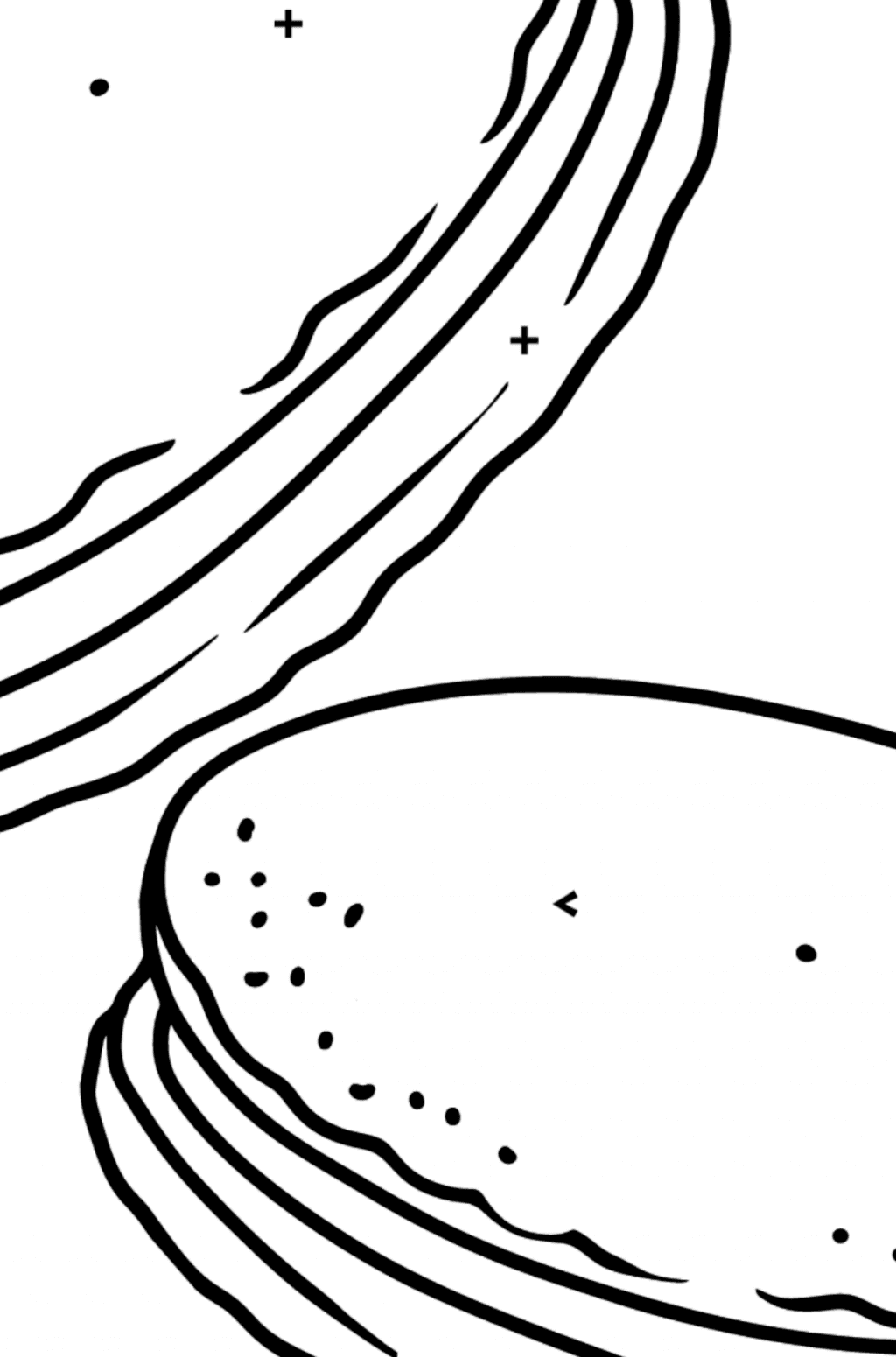 Tegning til farvning fløde cookies - Online og Print gratis!