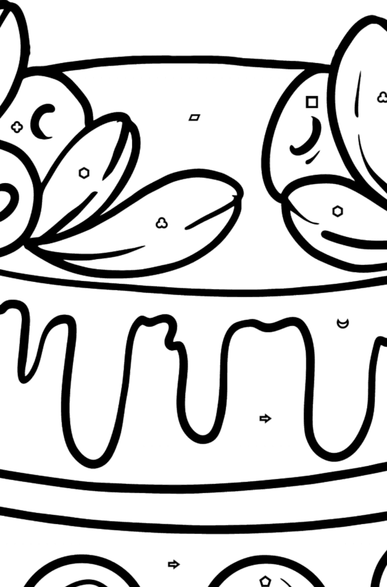 Coloring page - Cake with icing ♥ Online and Print for Free!
