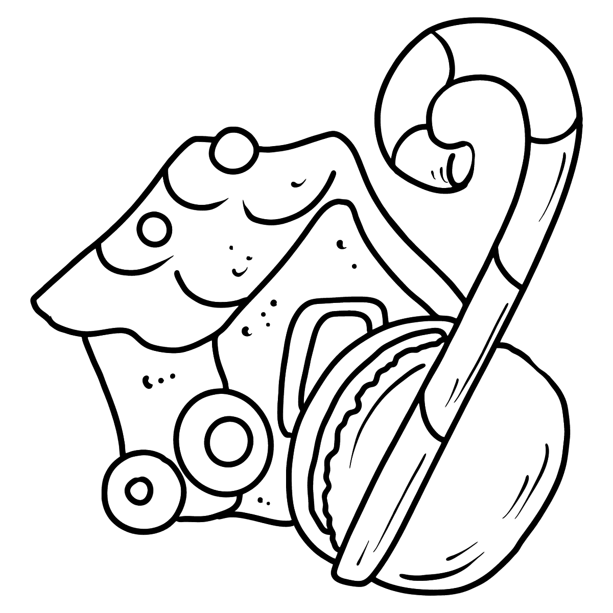 Christmas Sweets coloring page ♥ Online and Print for Free!