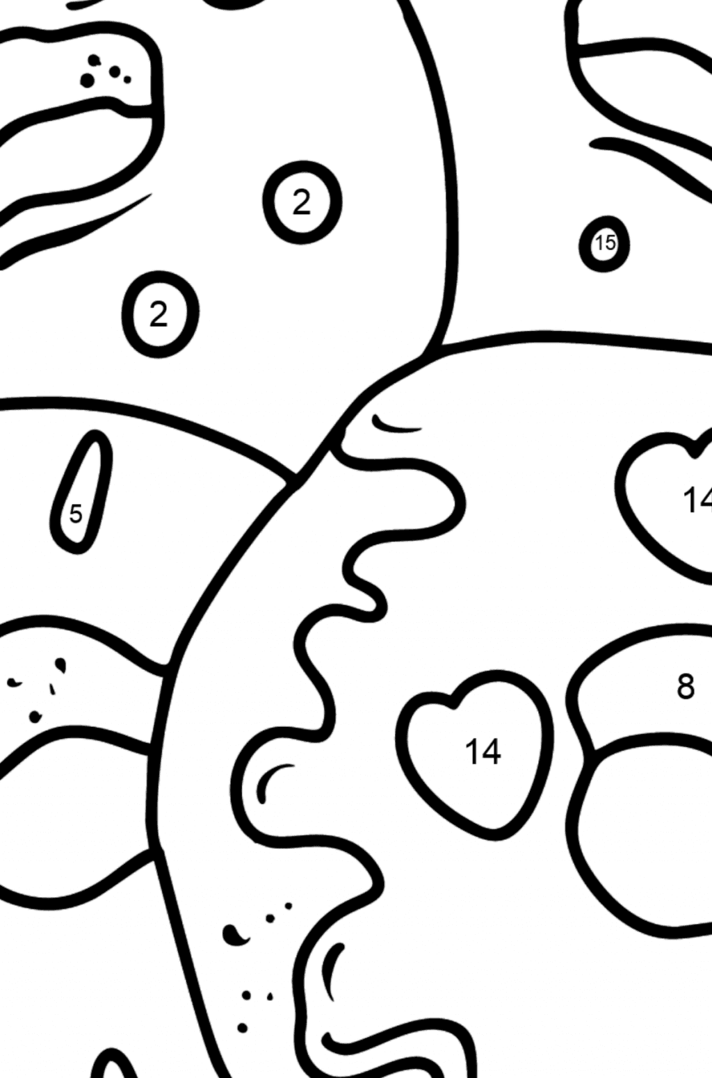 Donuts coloring page ♥ Online, and Printable for Free!