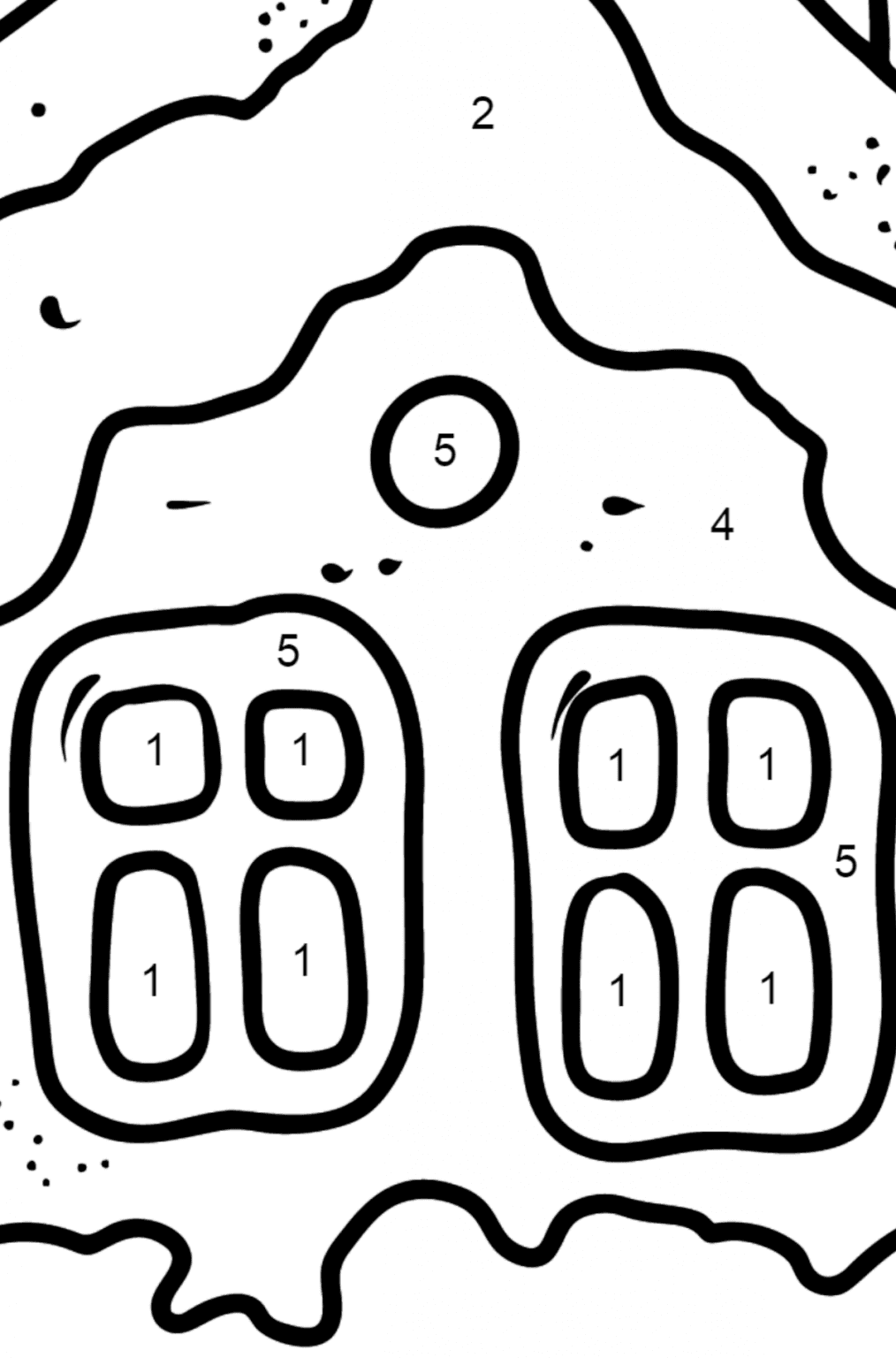 Gingerbread House coloring page ♥ Online and Print for Free!