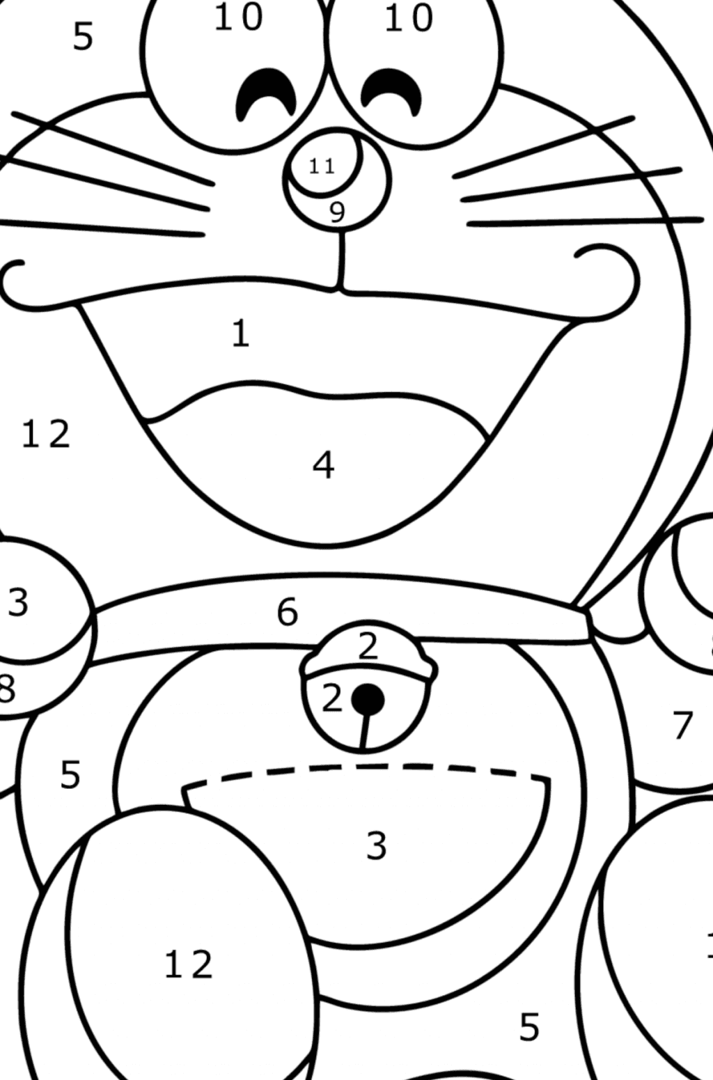 Cute Doraemon сoloring page ♥ Online and Print for Free!