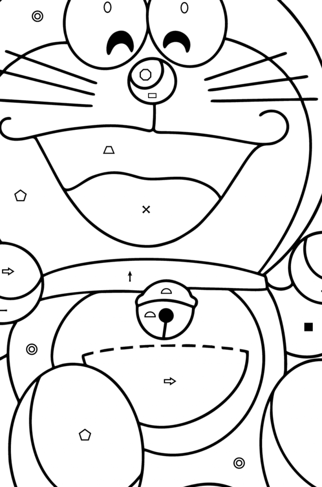 Boyama sayfası Sevimli Doraemon | Coloring-for-Kids.com