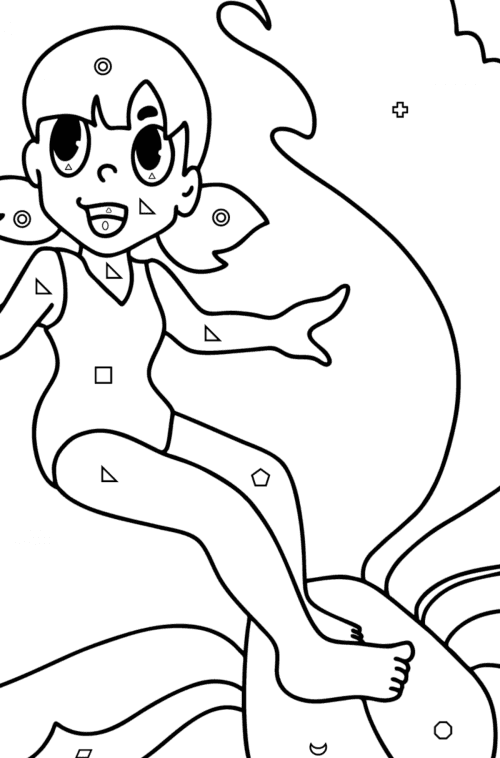 Dibujo de Shizuka Minamoto para colorear - Imprime y en Línea