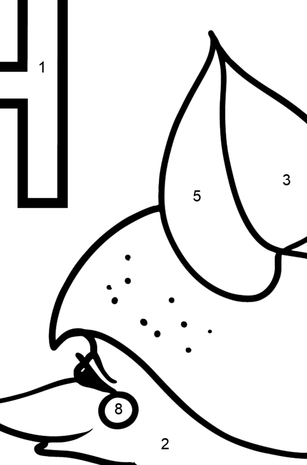 English Letter H coloring pages ♥ Free Online!