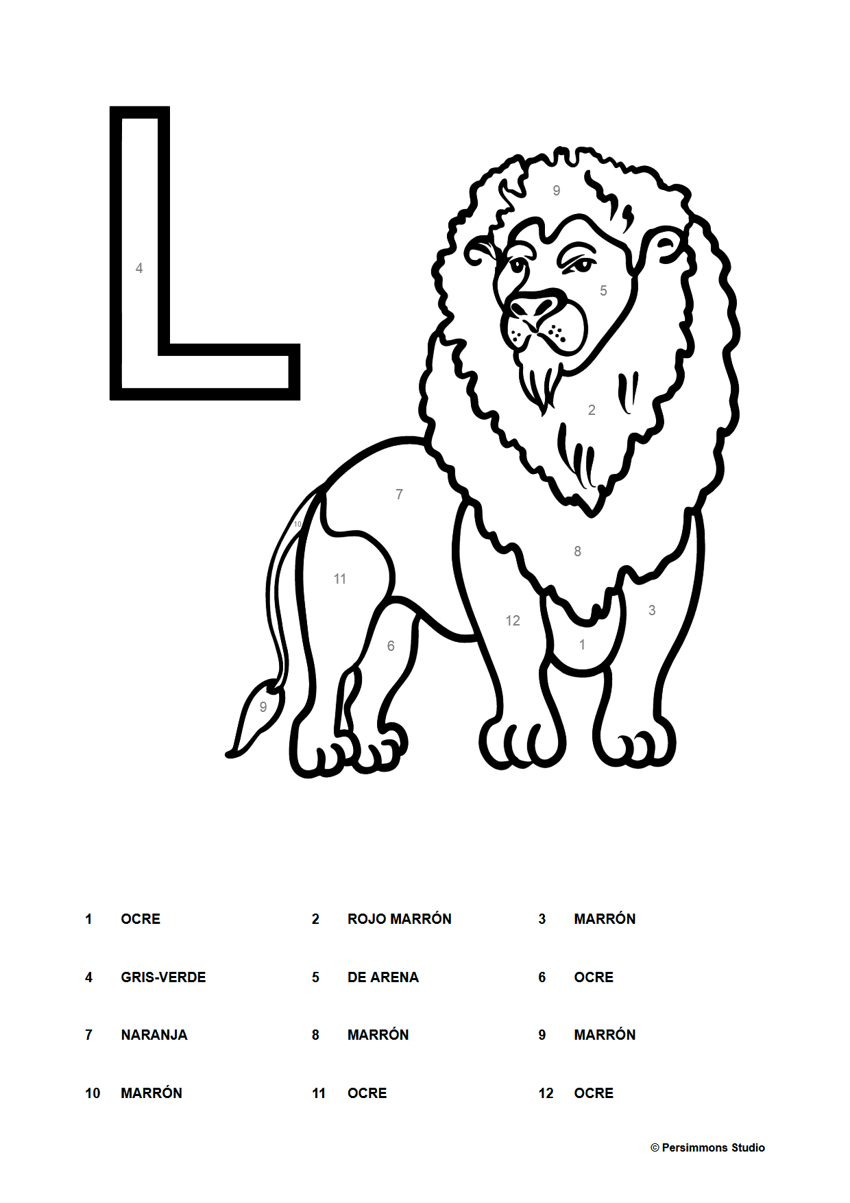 Dibujo de Letra L para colorear ♥ Imprime y en Línea Gratis