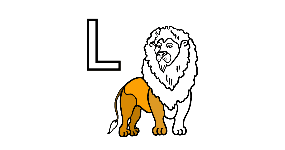 English Letter L coloring pages ♥ Free Online!