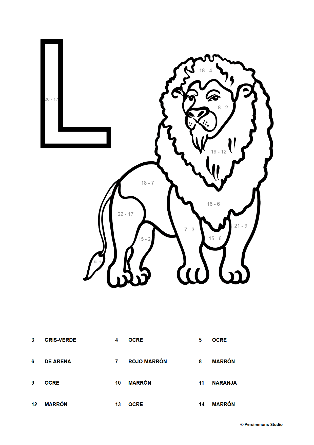 Dibujo de Letra L para colorear ♥ Imprime y en Línea Gratis