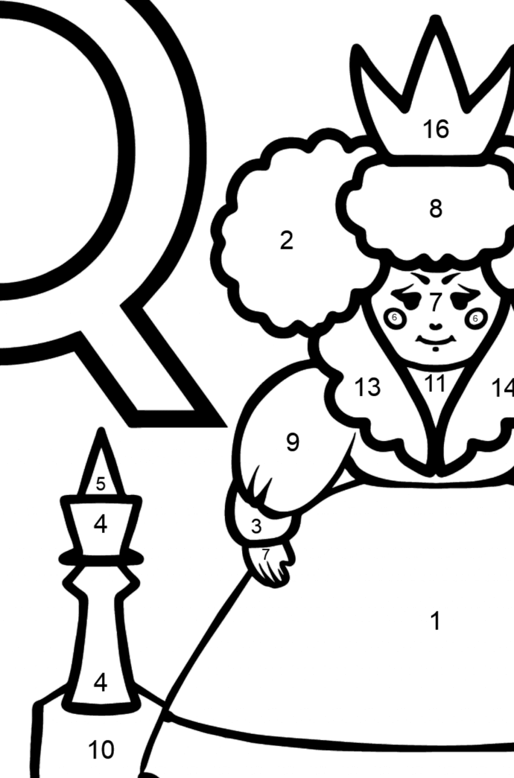 English Letter Q coloring pages ♥ Free Online!