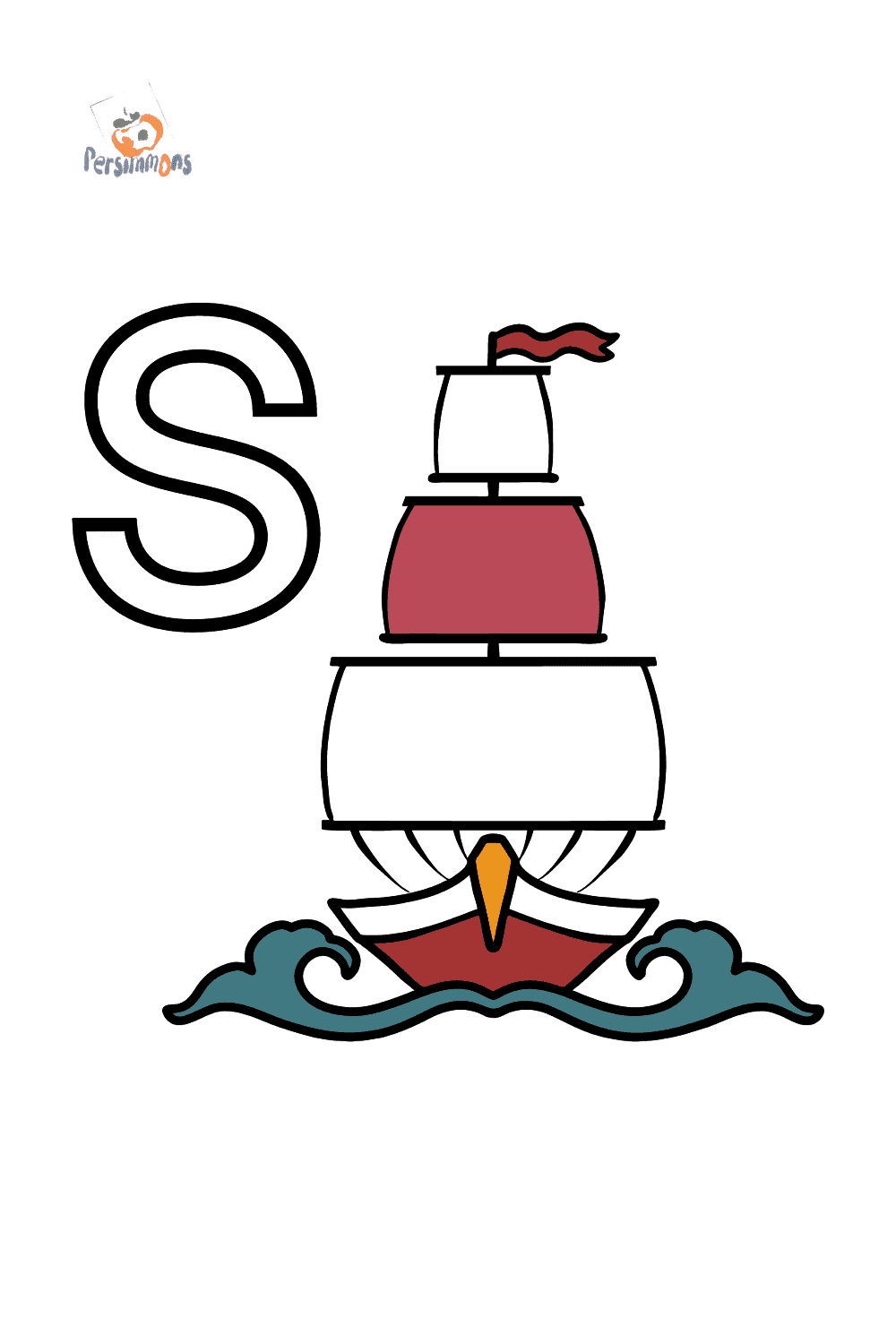 Dibujo de Letra S para colorear ♥ Imprime y en Línea Gratis