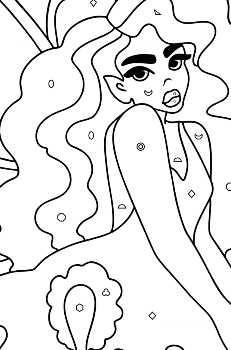 Boyama sayfası güzel peri ücretsiz | Coloring-for-Kids.com