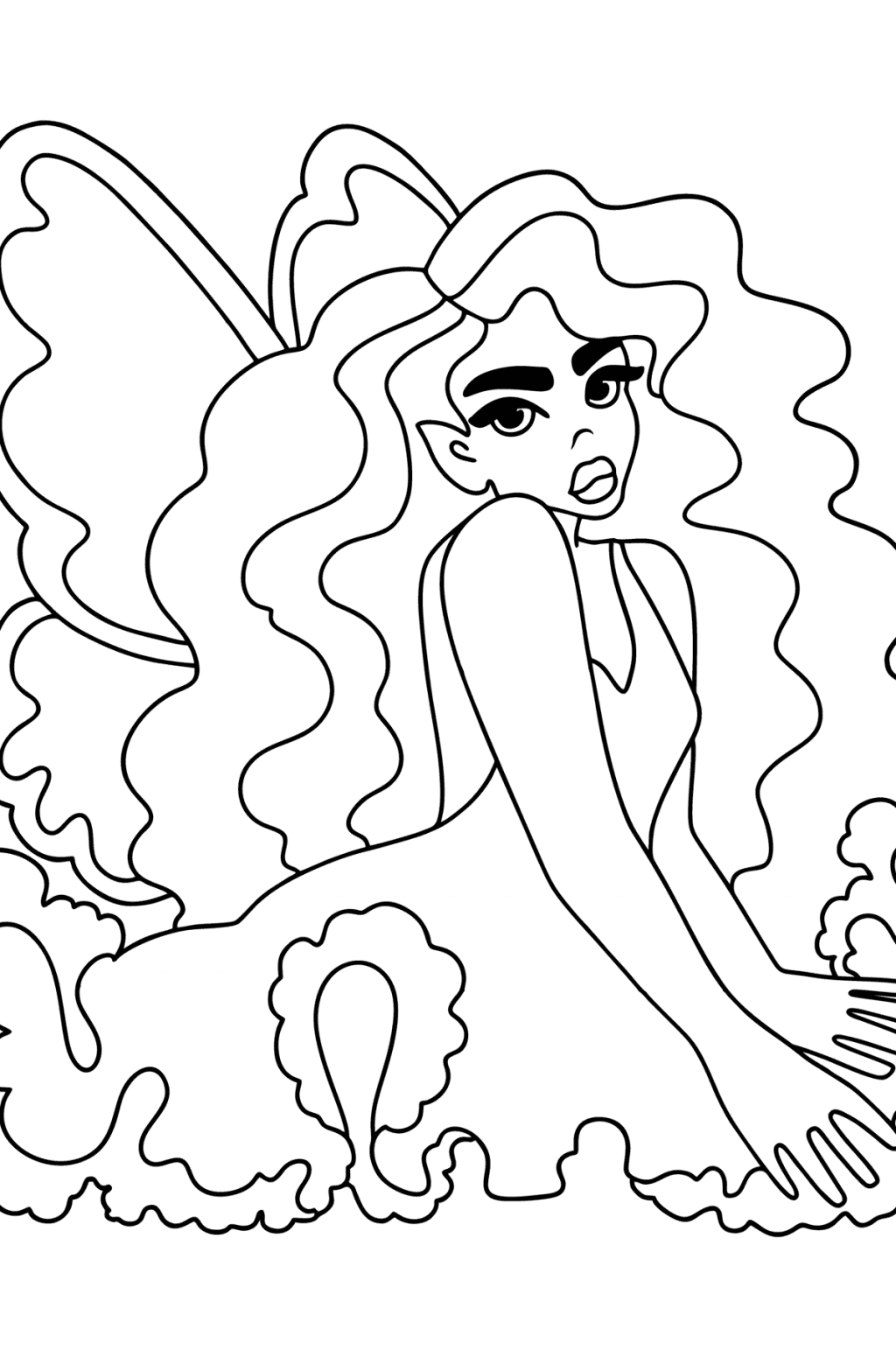 Desene de colorat zâne ♥ Descărcați, imprimați, online!