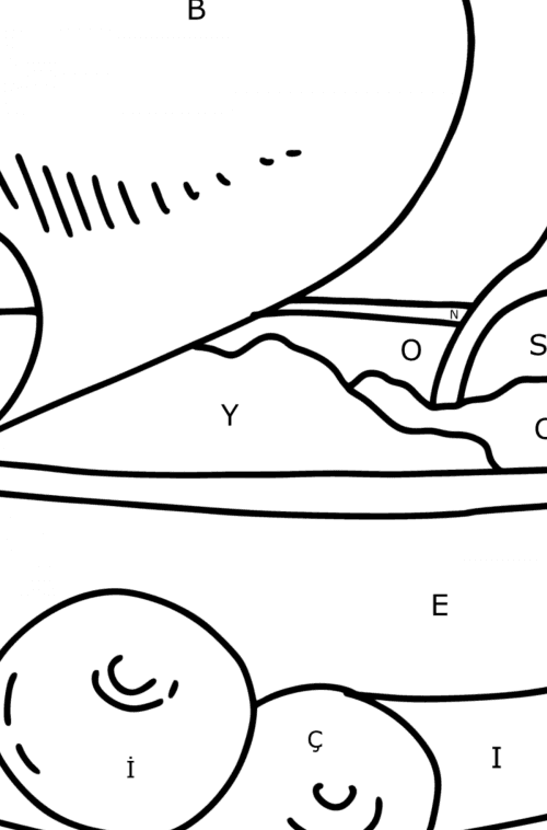 Boyama sayfası yaban mersinli yoğurt | Coloring-for-Kids.com