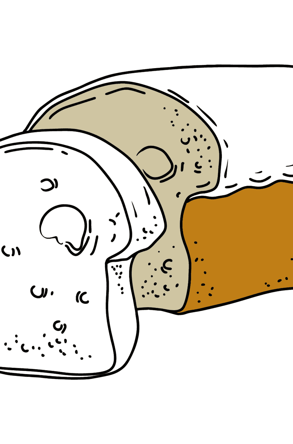 Porridge with Nuts and Strawberries coloring page ♥ Online!