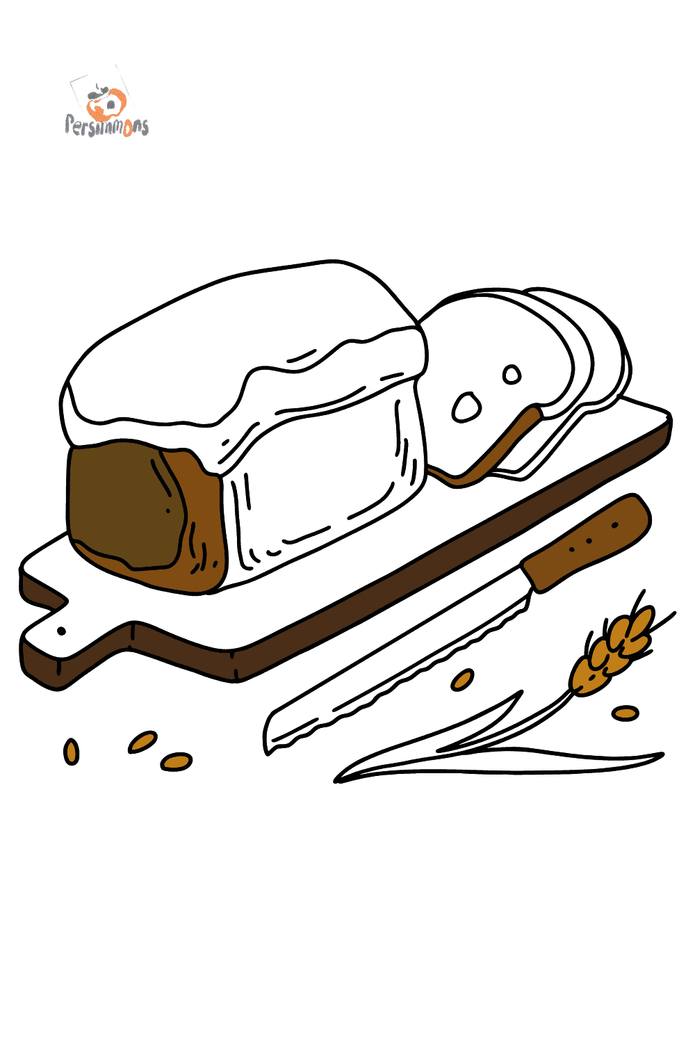 Delicious Bread colouring page ♥ Online or Printable for Free!