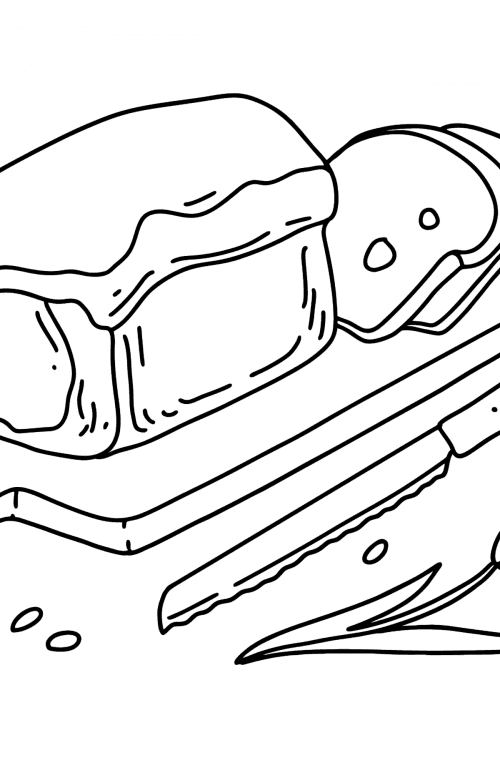 Dibujo de Delicioso Pan para colorear ♥ Imprime y Colorea en Línea